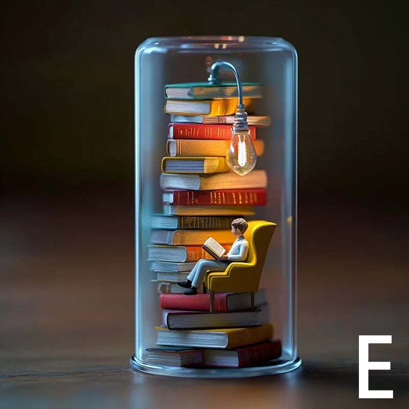 Handcrafted Reader Night Light – Limited Design for Book Lovers – Kiazure